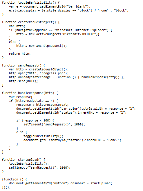 Tracking Upload Process with PHP and JavaScript
